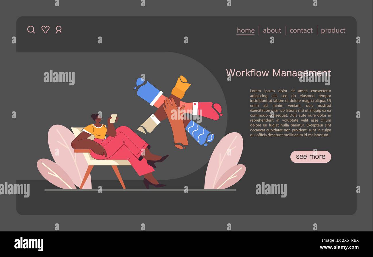Workflow management concept. A professional orchestrates complex tasks ...