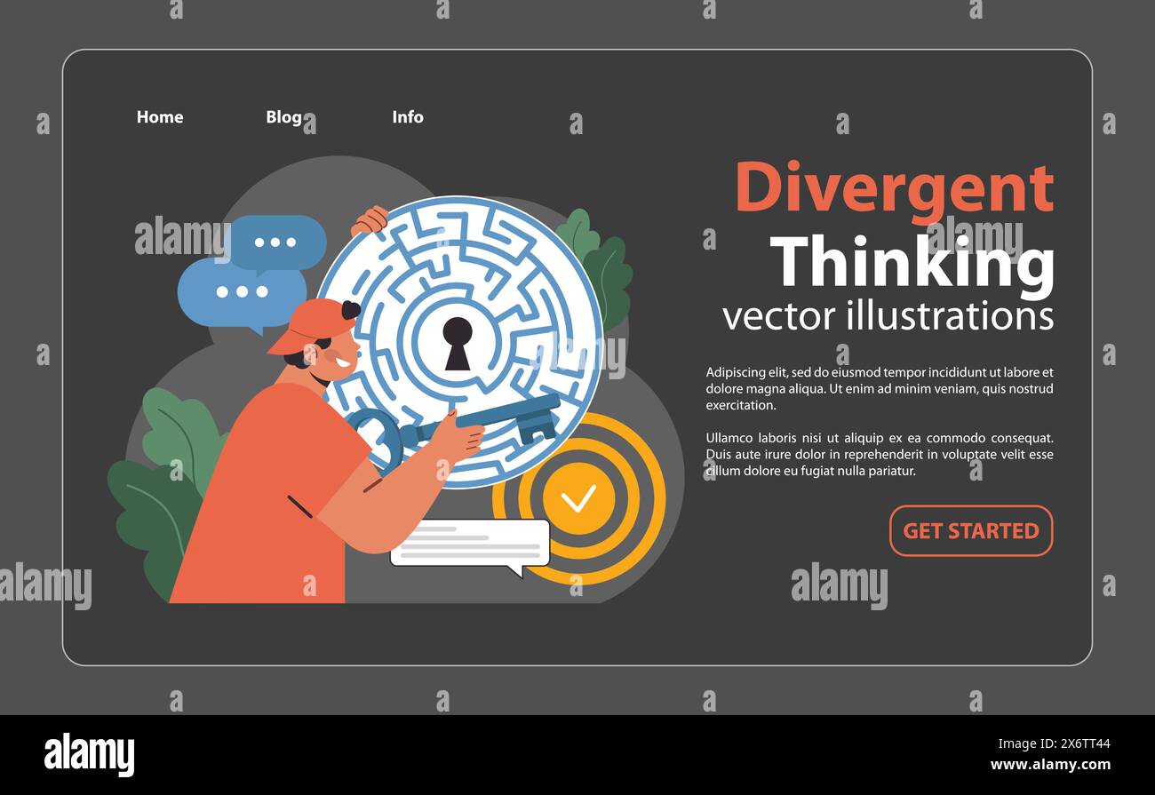 Problem-solving prowess. Man studying intricate maze, hunting for the ...