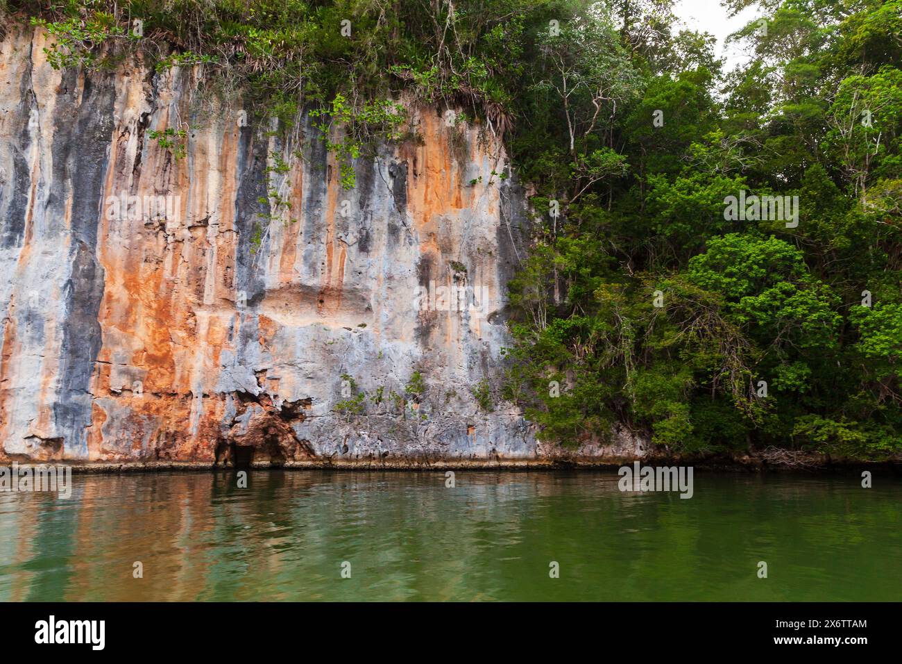 Rocky coast of Samana bay. Dominican republic natural photo Stock Photo ...