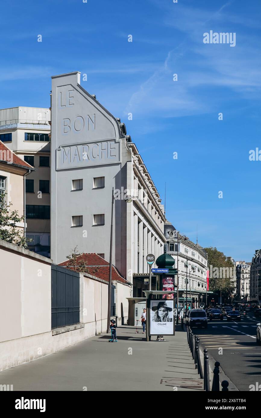 Paris, France - October 1, 2023: The famous department store Le Bon ...
