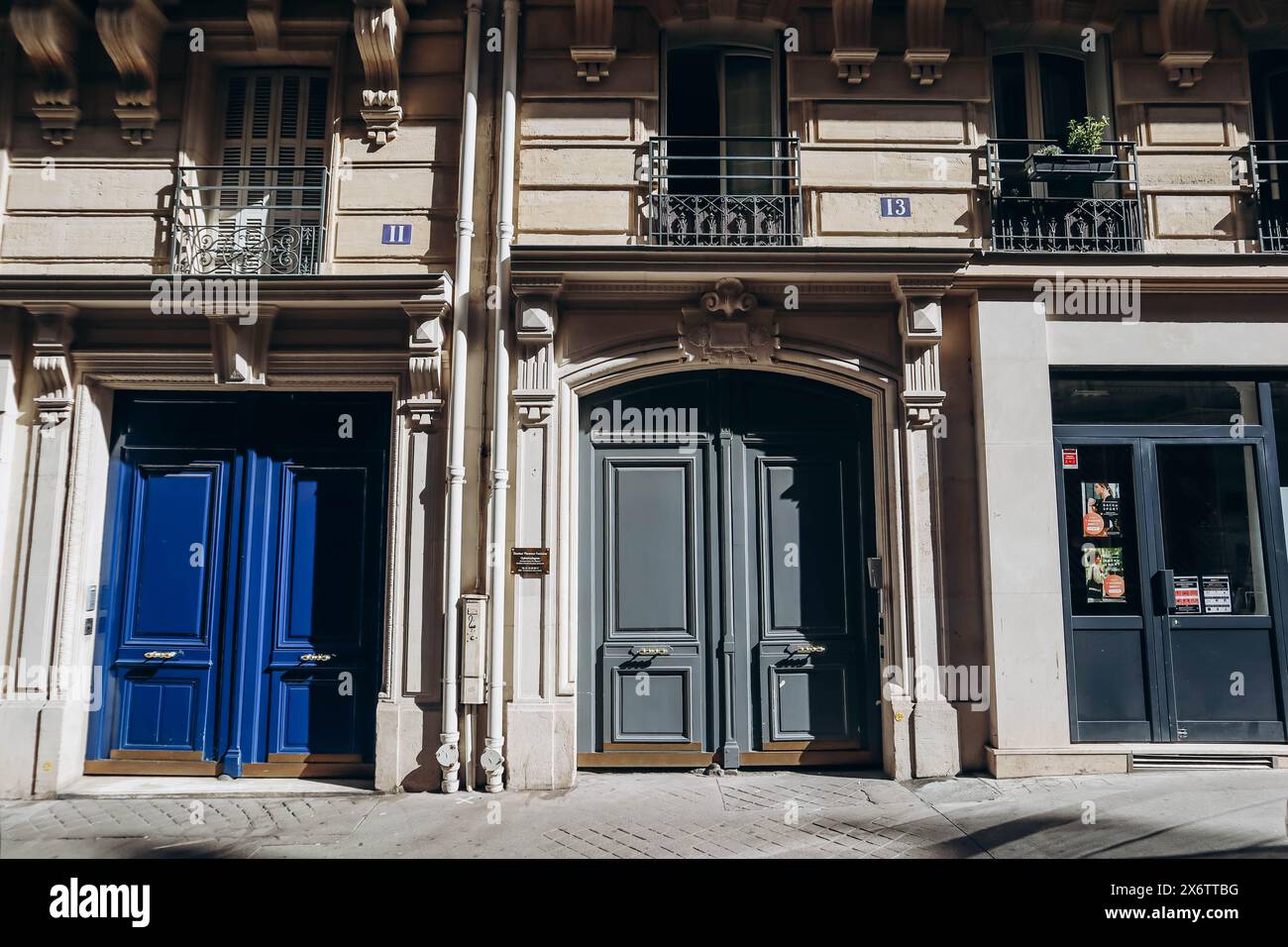 Paris, France - October 1, 2023: Beautiful Parisian doors in the 7th ...