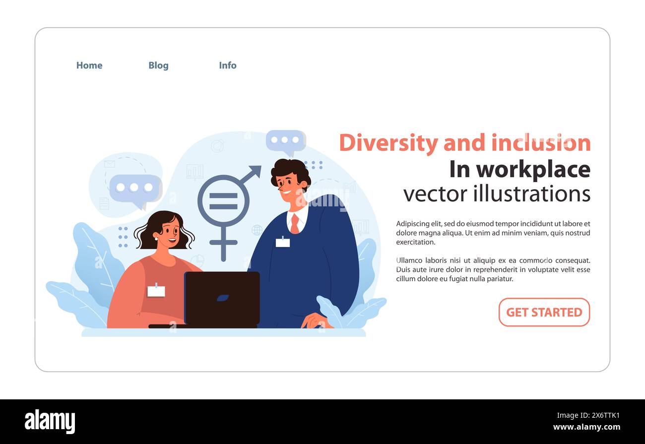 Employee engaging in discussion Stock Vector Images - Alamy