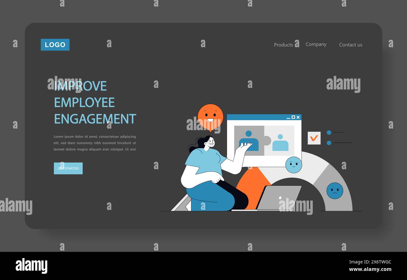 Improve Employee Engagement concept HR professional engaging with ...