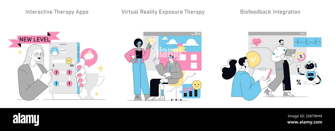 Biofeedback session Stock Vector Images - Alamy