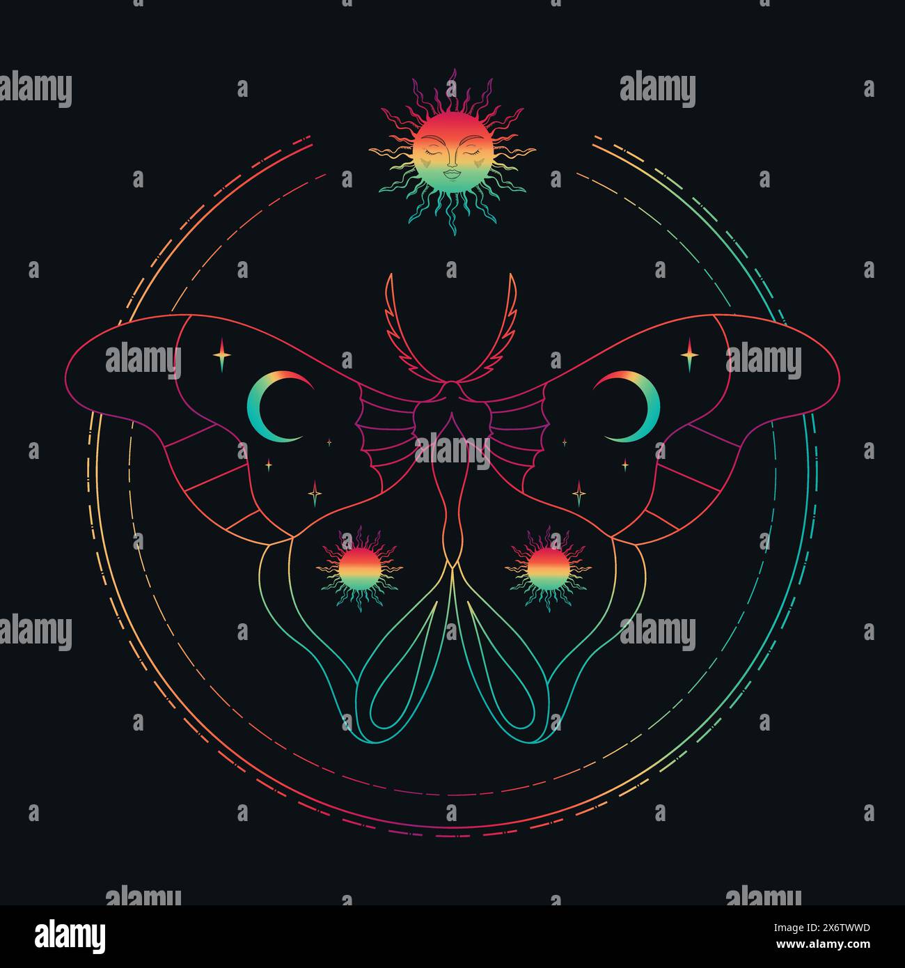 Boho butterfly hi-res stock photography and images - Alamy