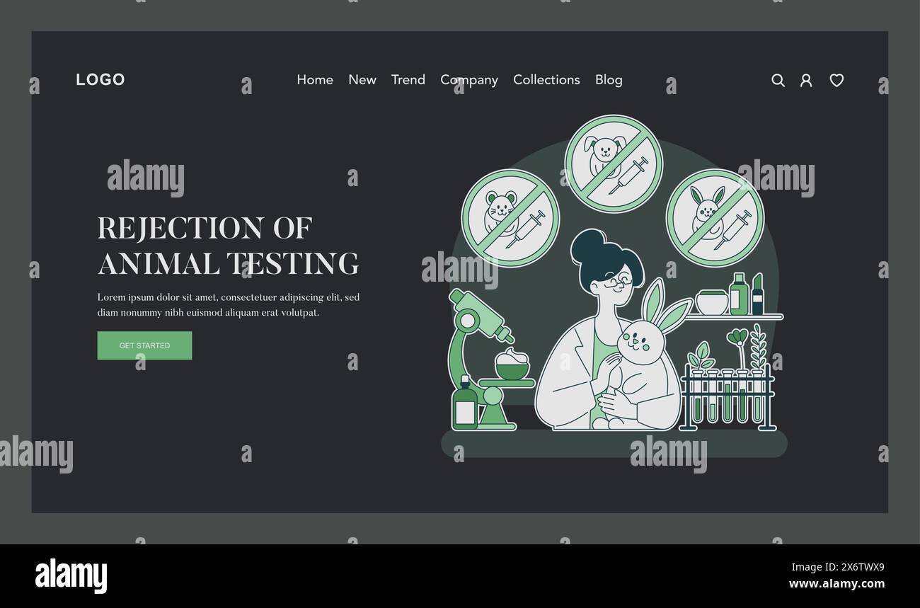 Cruelty-free cosmetics concept. A scientist endorsing humane beauty ...