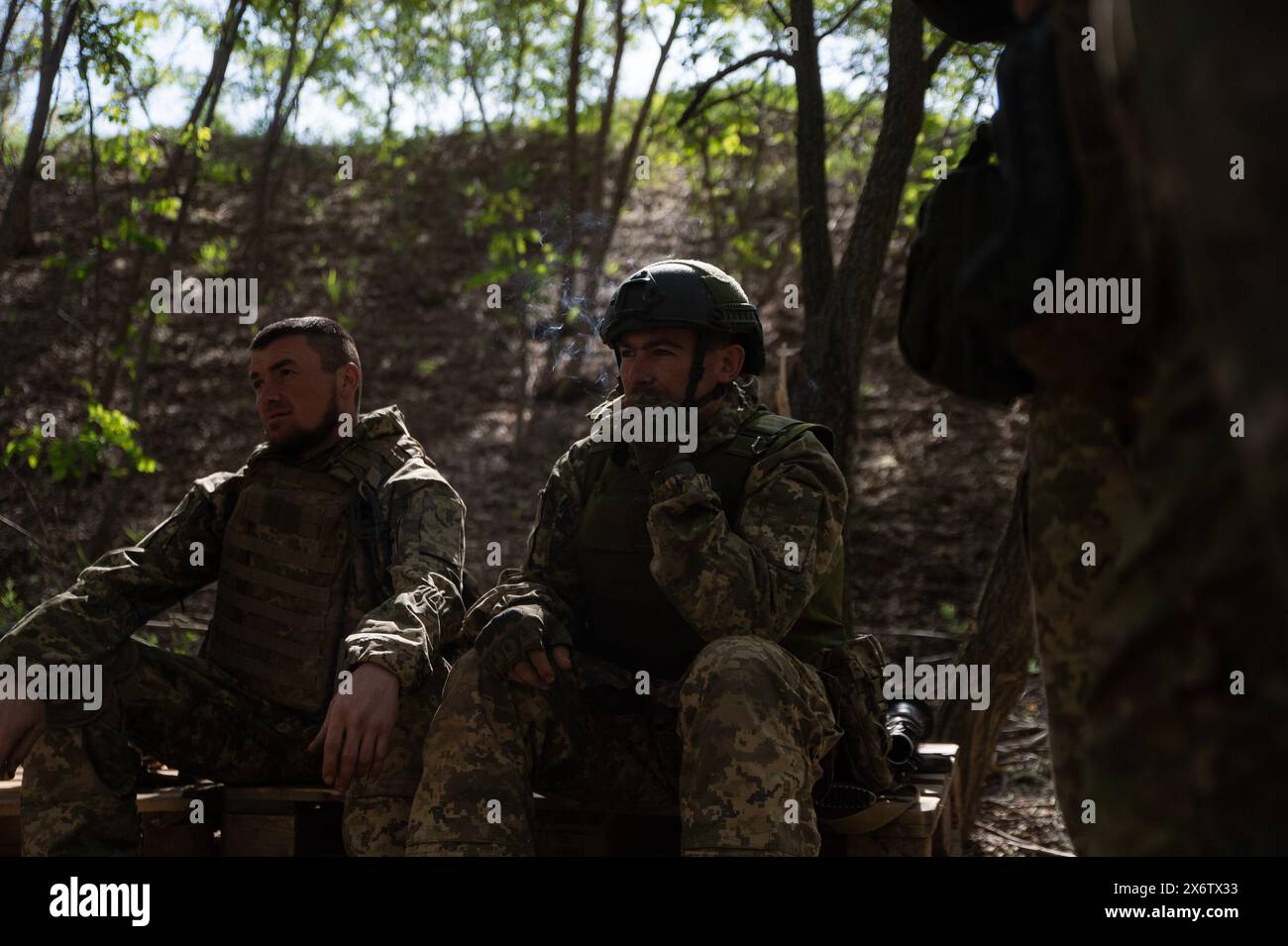 Kyiv, Donetsk Oblast, Ukraine. 16th May, 2024. Soldiers with thee 22nd ...