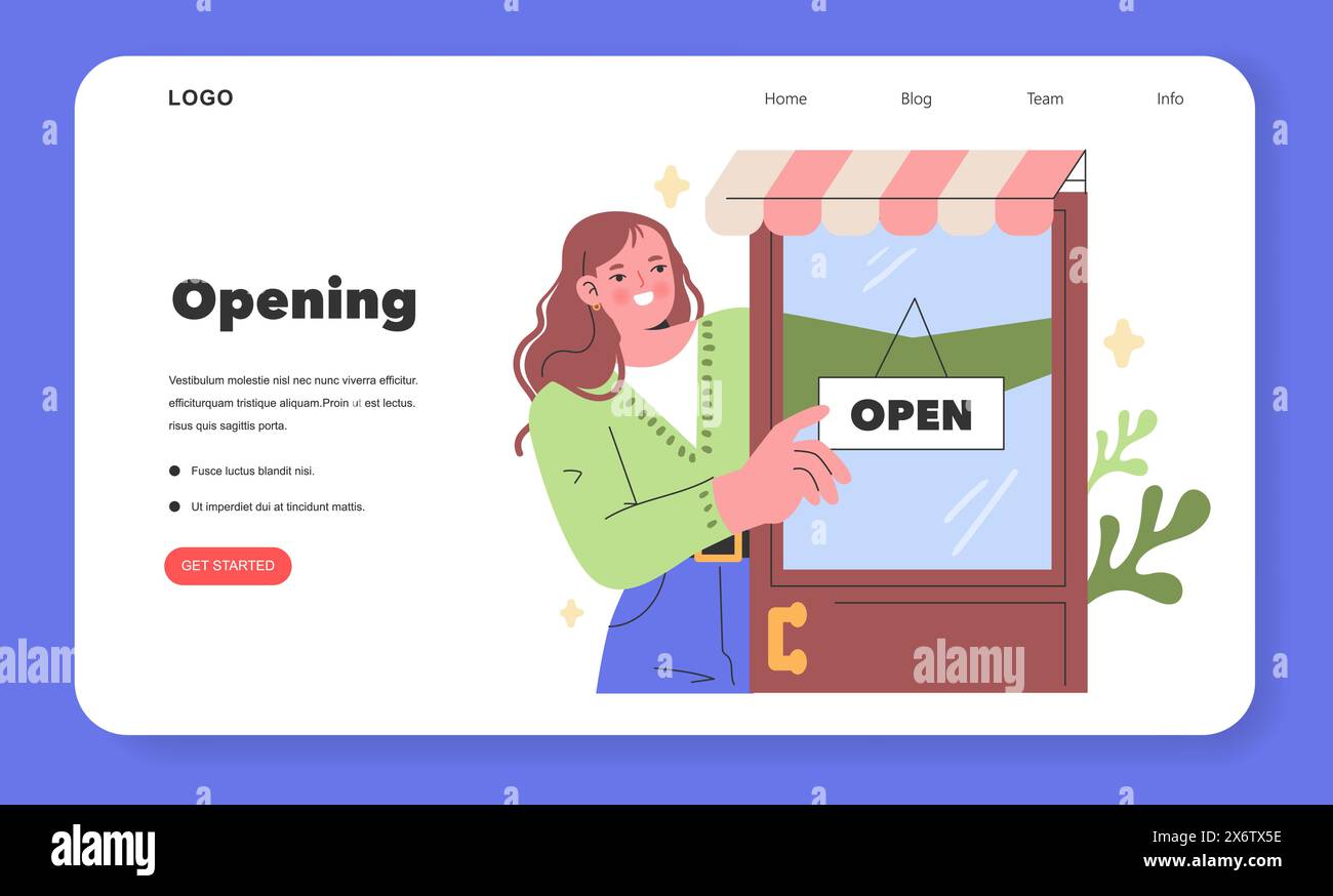 Grand Opening Joy A proud shop owner flips the open sign, ready to ...