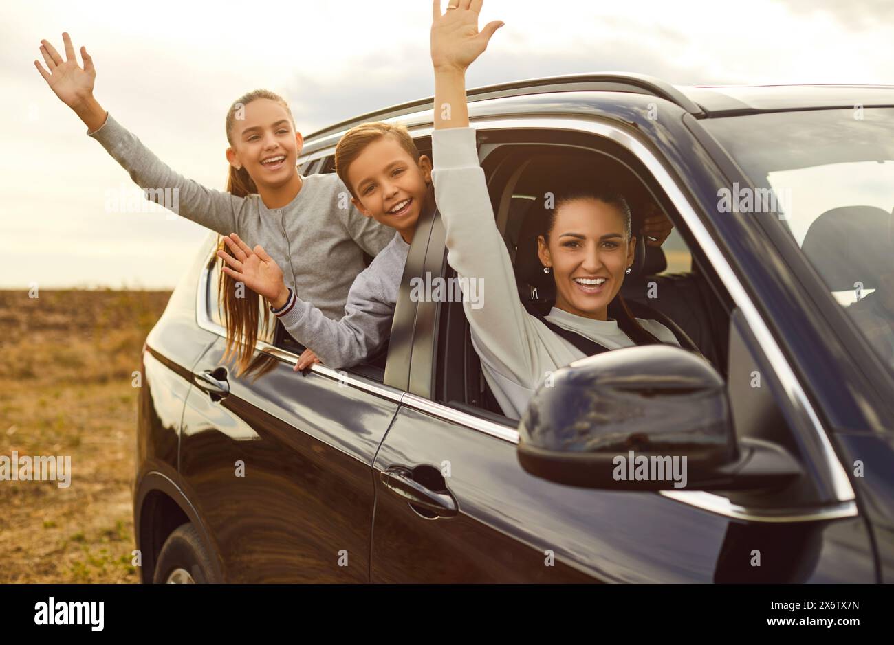 People waving car hi-res stock photography and images - Alamy