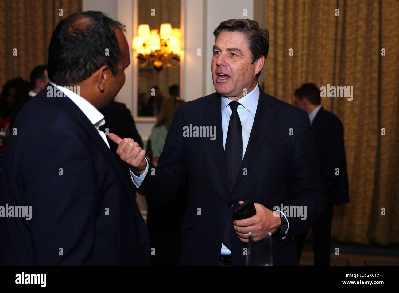 Managing director of the Premier League, Richard Masters, (right ...