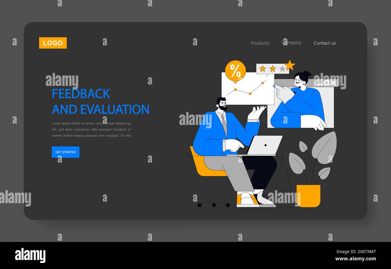 Performance review concept. A man presents data while video chatting ...