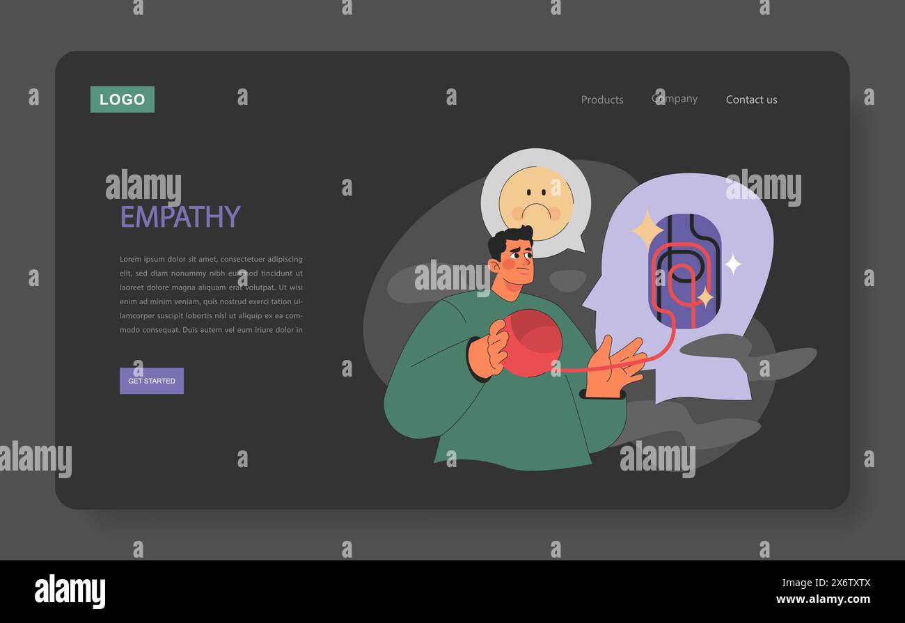 Empathy concept. Understanding emotions in communication. Compassionate ...