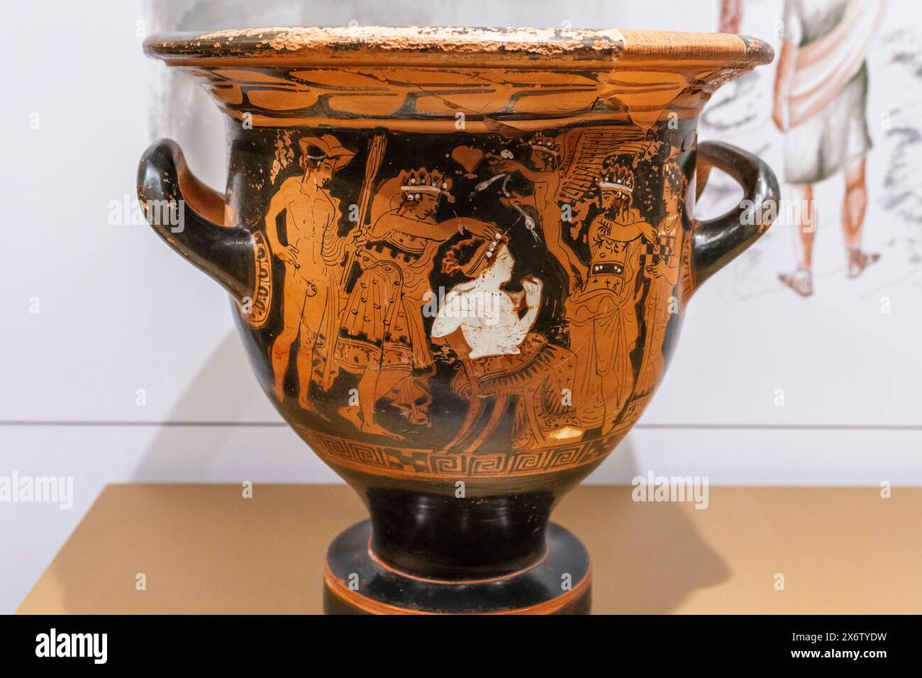 Greek red-figure bell crater, 4th century BC, Ategua,xIberian culture ...