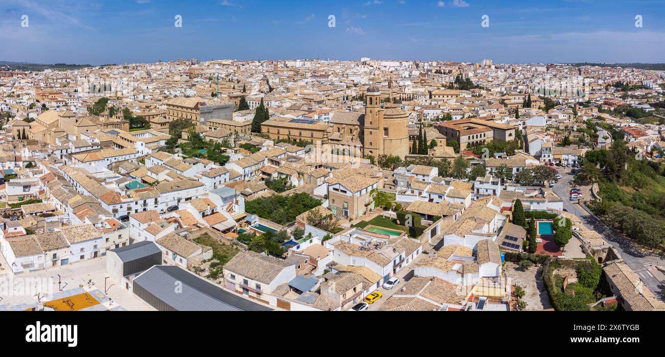 Úbeda, aerial view of the world heritage city, Jaén province, Andalusia ...