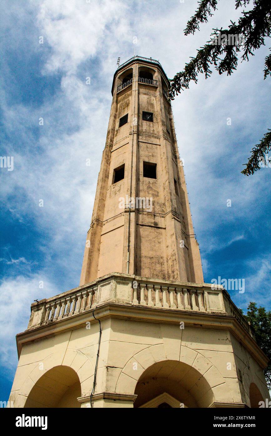 Brunate, Como, Lombardy, Italy. Hilltop lighthouse and memorial of the ...