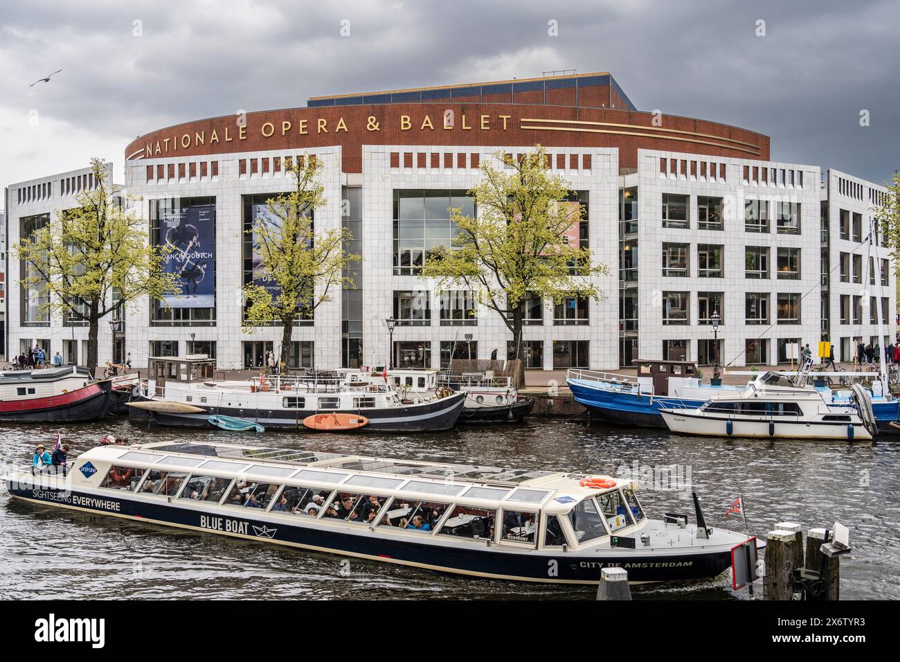The Music Theatre, National Opera & Ballet, facing the Amstel river ...