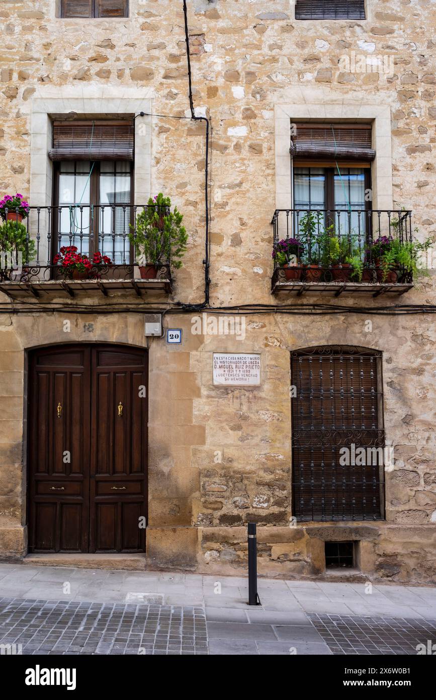 birthplace of Miguel Ruiz Prieto, Úbeda, Jaén province, Andalusia ...