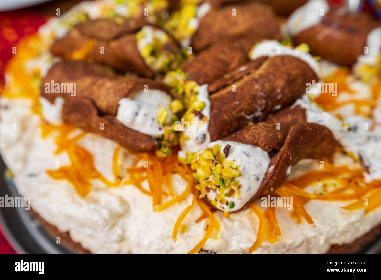 Sicilian cannoli, typical Sicilian dessert, Italy Stock Photo - Alamy