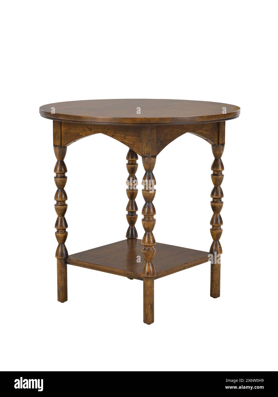 close up of a soft grey fabric stool with wooden legs isolated on white ...