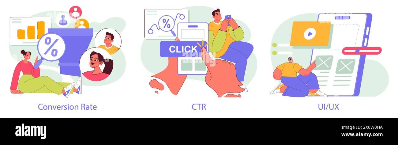 Mobile Marketing set. Different aspects of digital advertising and user ... Mobile Marketing set. Different aspects of digital advertising and user ...