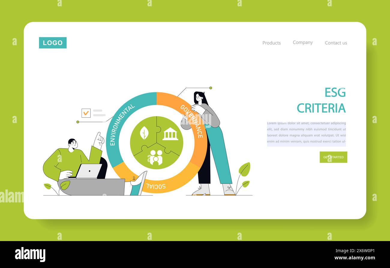 ESG Criteria concept Business professionals assess and integrate ...