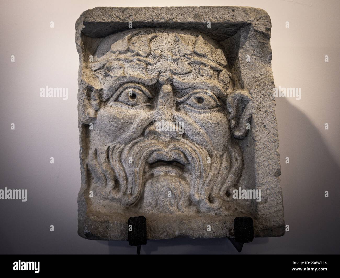 Head of Silenus, Limestone, Roman culture, probably Augustan period ...