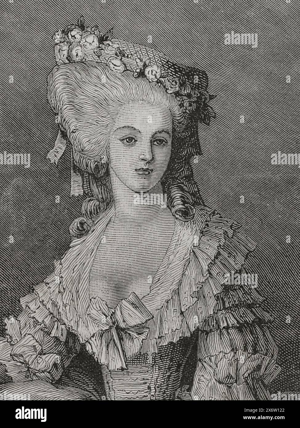 Marie Thérèse Louise of Savoy (1749-1792). Princess de Lamballe. French ...