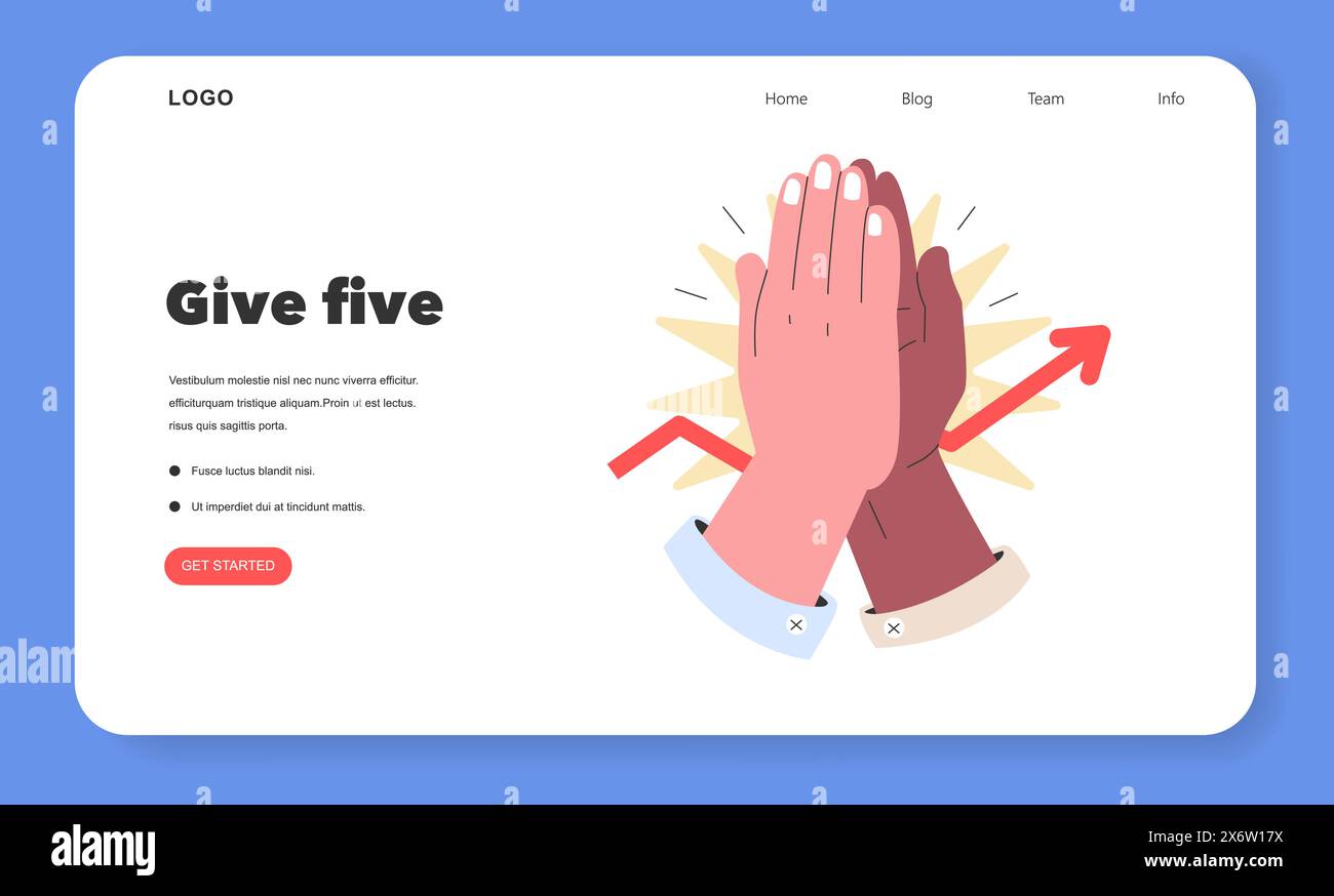 Give Five concept A depiction of workplace camaraderie, celebrating ...