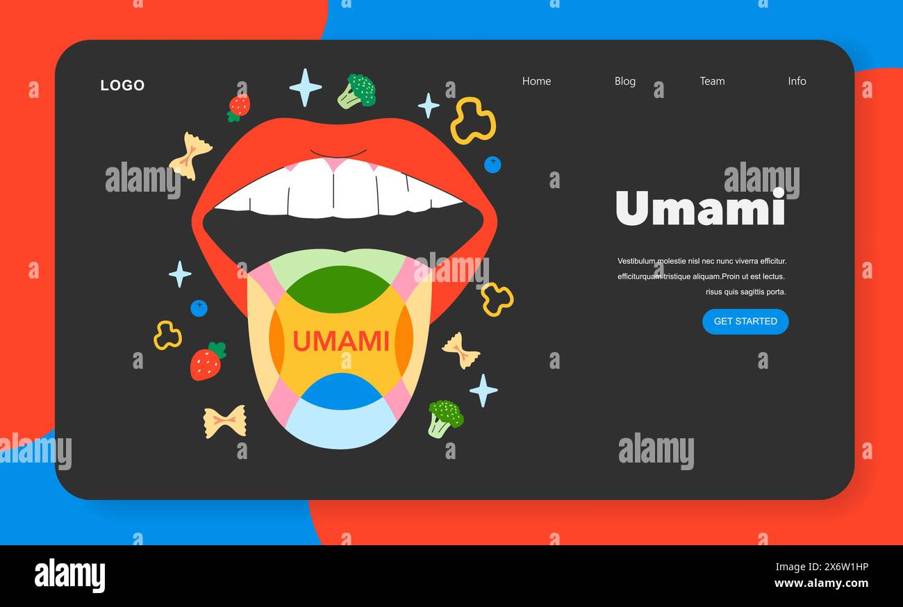 Flavor Reversal concept. An eclectic depiction of taste with brightly ...