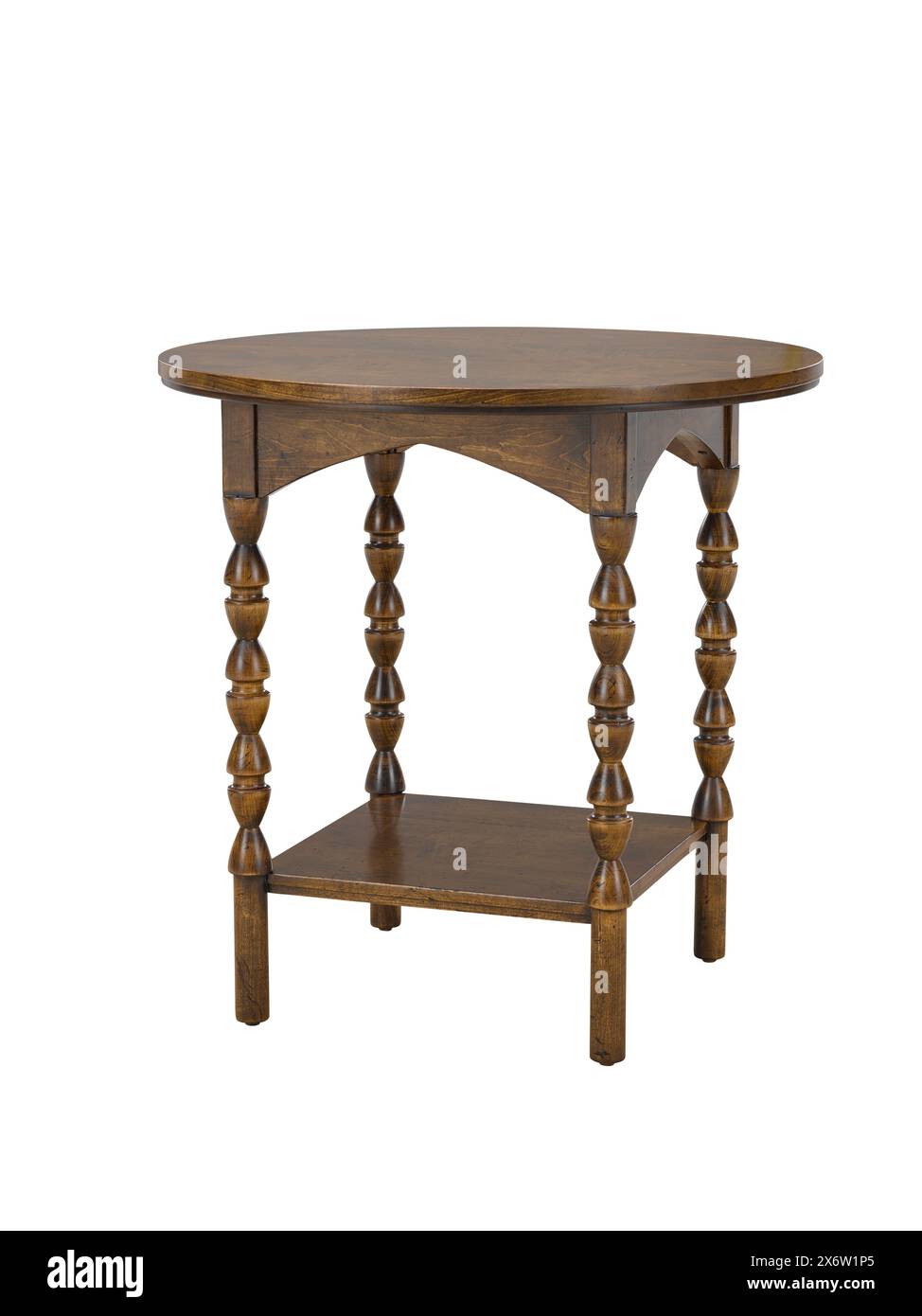 close up of a soft grey fabric stool with wooden legs isolated on white ...