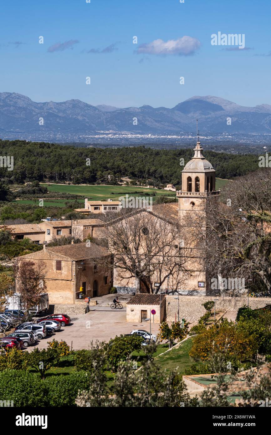 town of Randa, parish church of the Immaculate Conception and Ramon ...