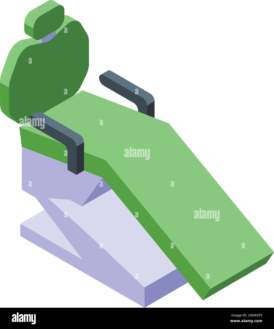 Isometric dental chair illustration in modern clinic setting with ...