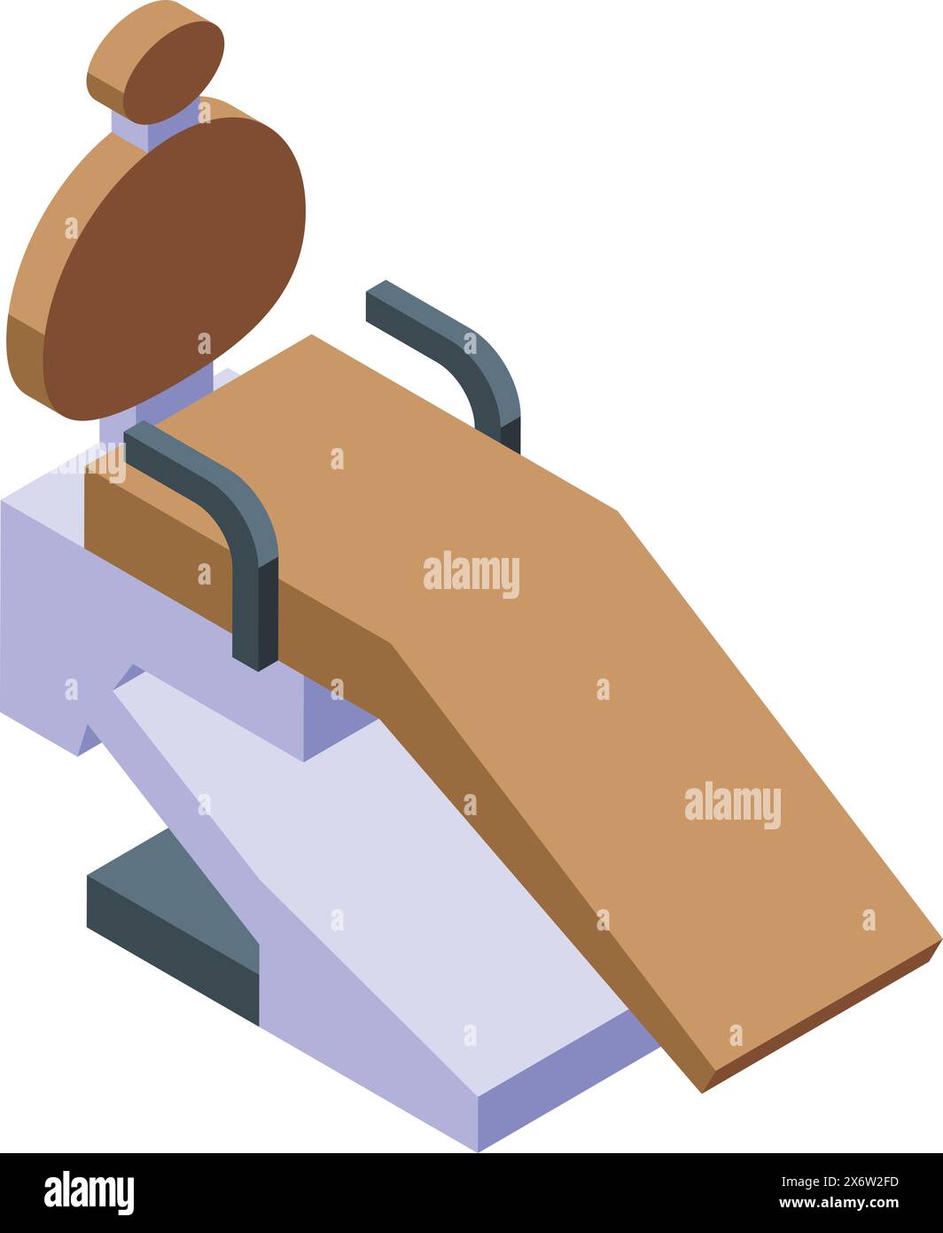 Isometric graphic depicting a stylized dentist chair, perfect for ...