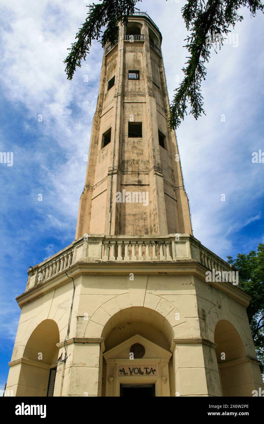 Brunate, Como, Lombardy, Italy. Hilltop lighthouse and memorial of the ...