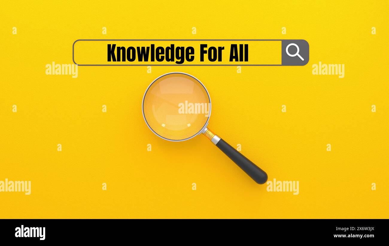 Knowledge for all banner Stock Photo - Alamy