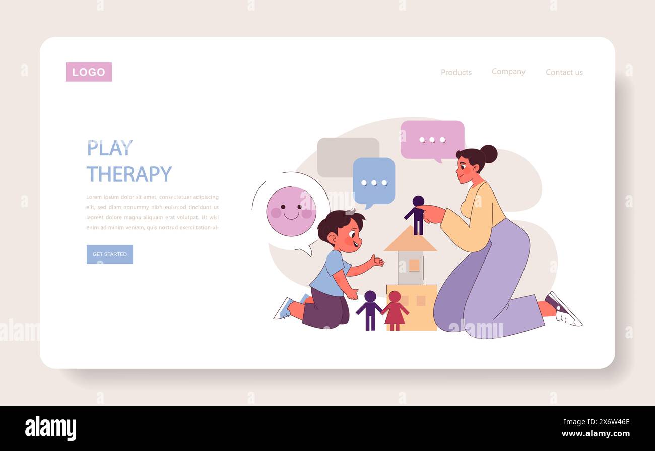 Play therapy concept. An illustration of a child's emotional ...