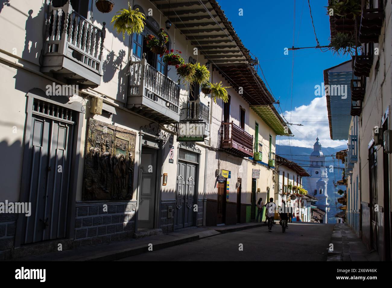 SALAMINA, COLOMBIA - JANUARY 14, 2024: Beautiful streets at the ...