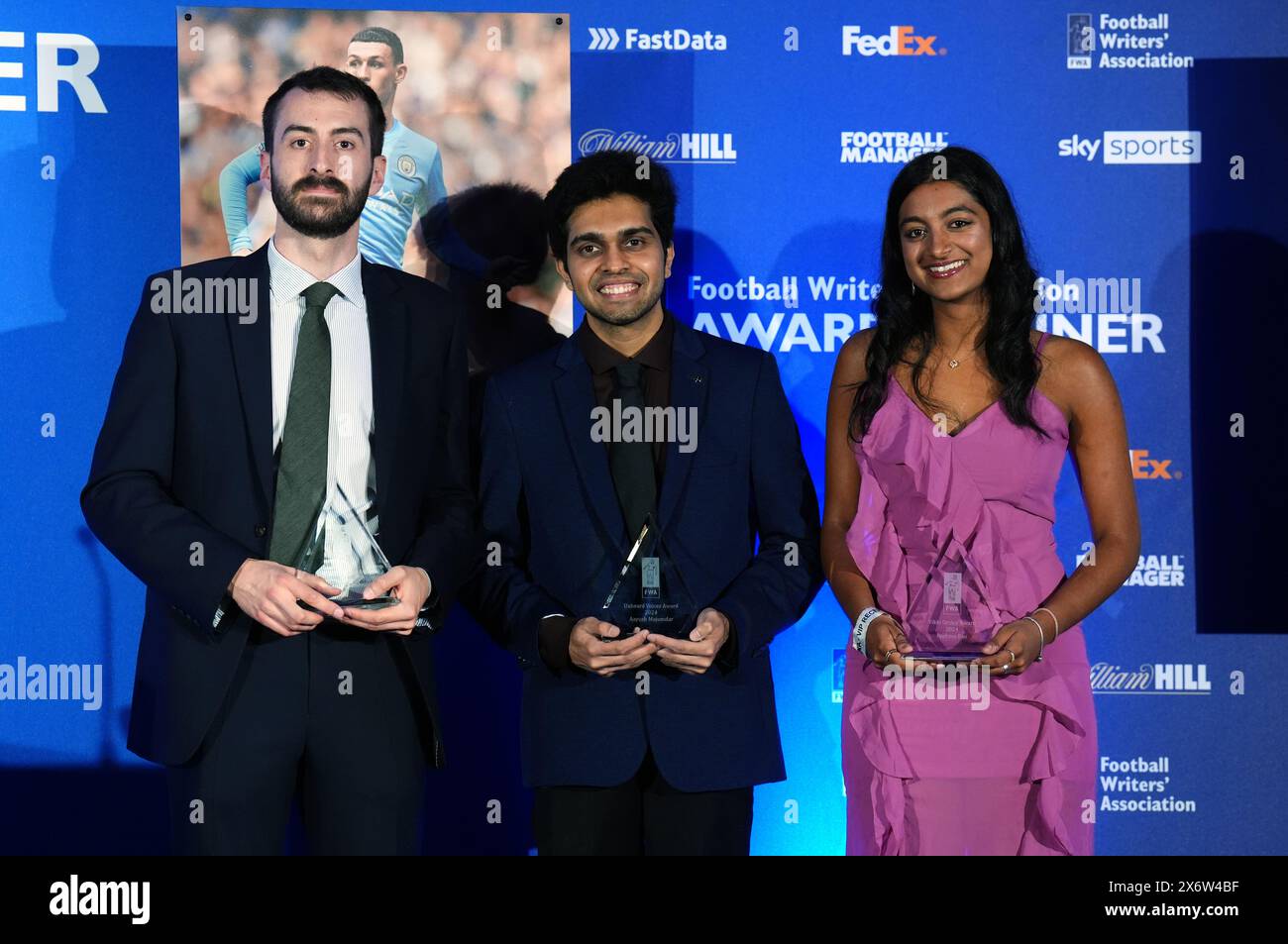 FWA Student Football Writers of the Year (left-right) Tom Chambers ...