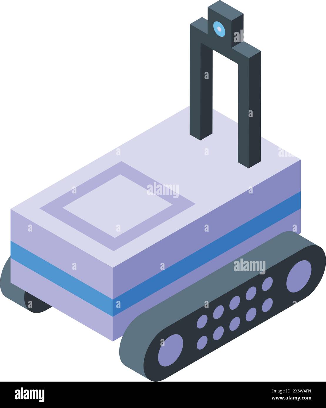 Detailed isometric illustration of a modern robotic arm, perfect for ...