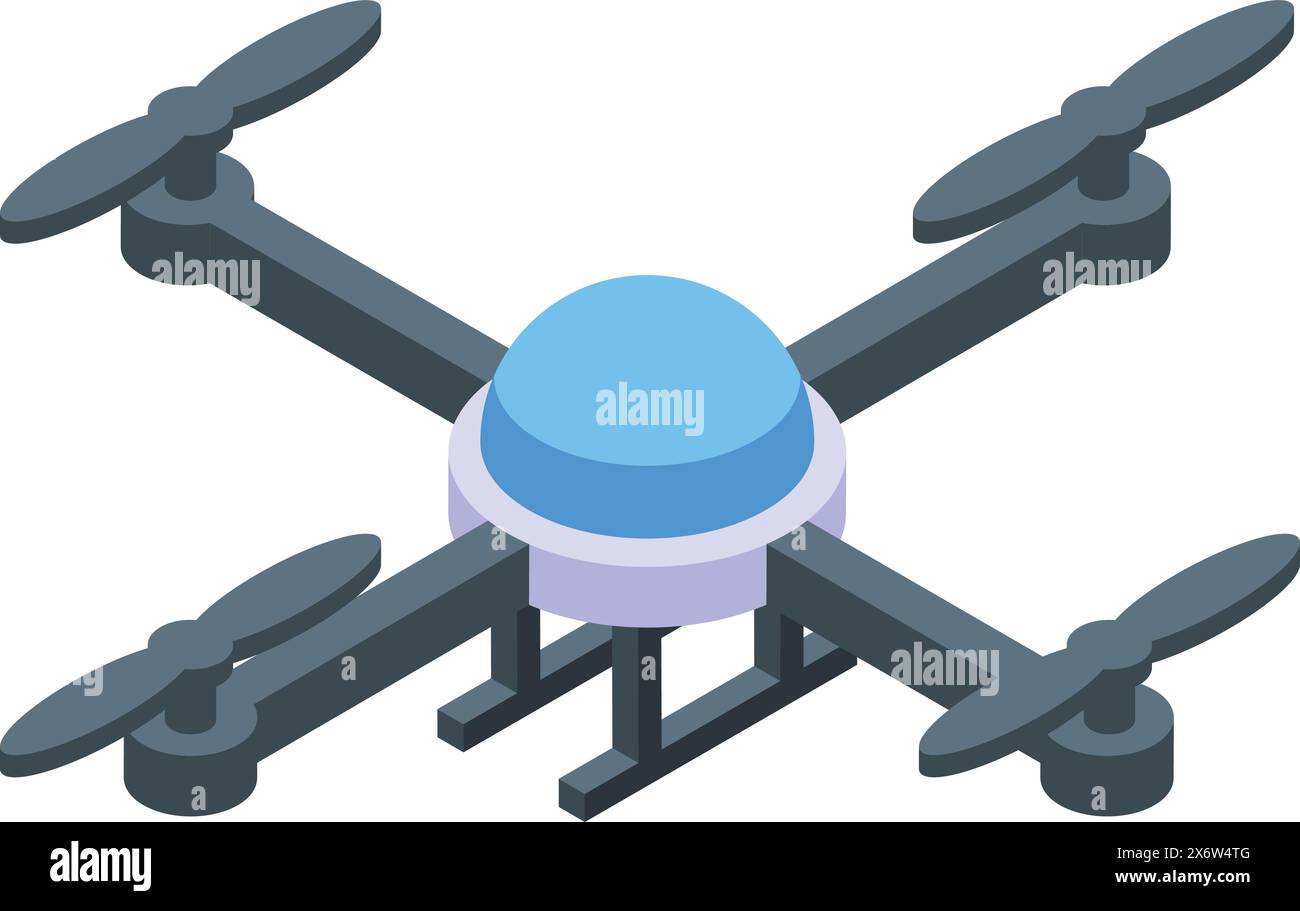 Isometric drone icon illustration with modern technological design and ...