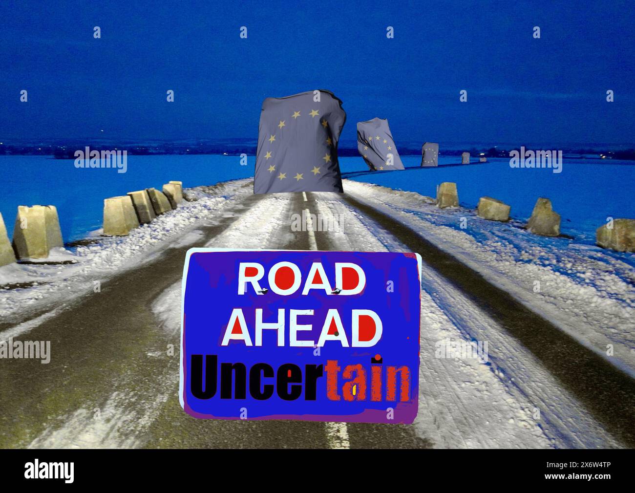 Unclear road signs hi-res stock photography and images - Alamy