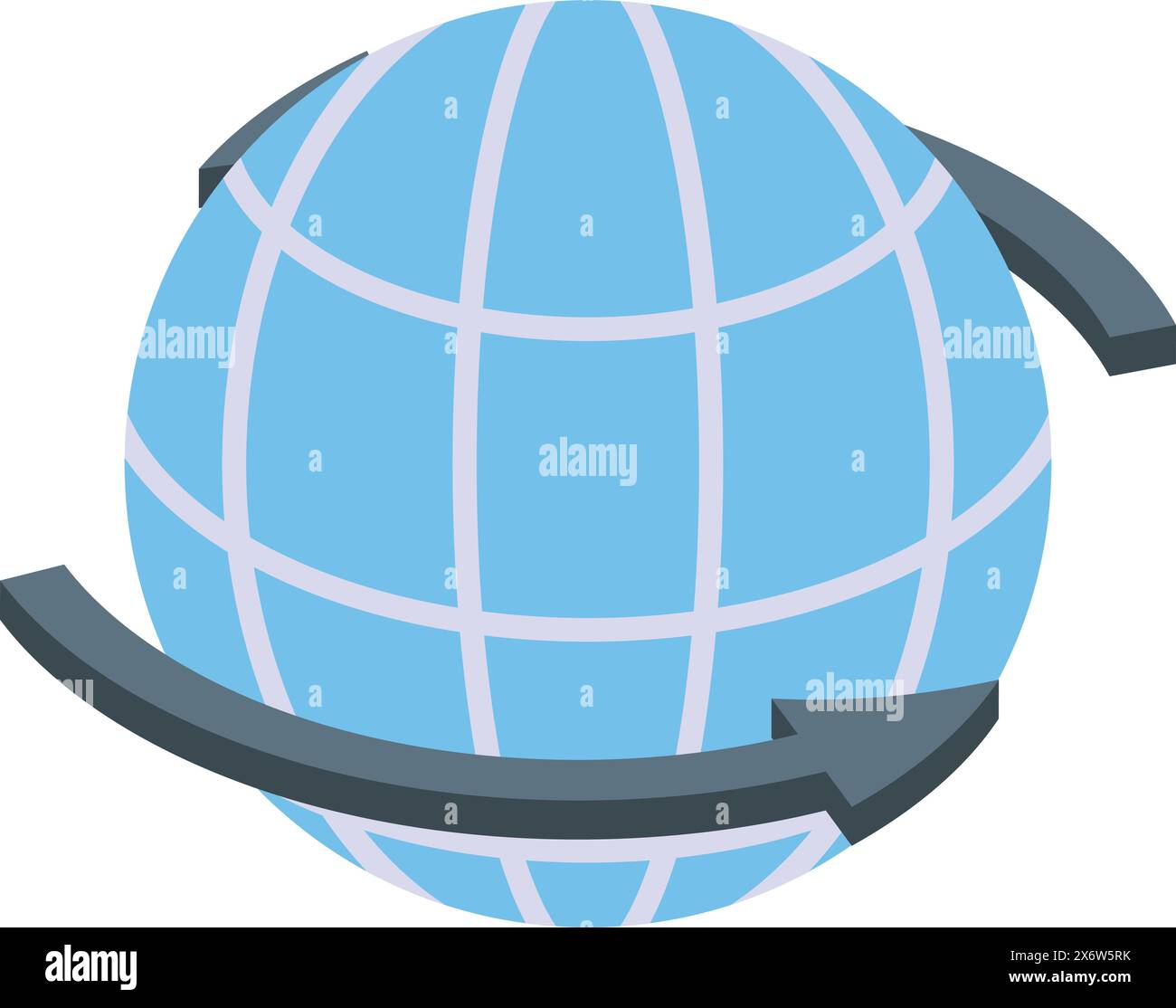 Blue global communications icon with vector technology illustration and ...