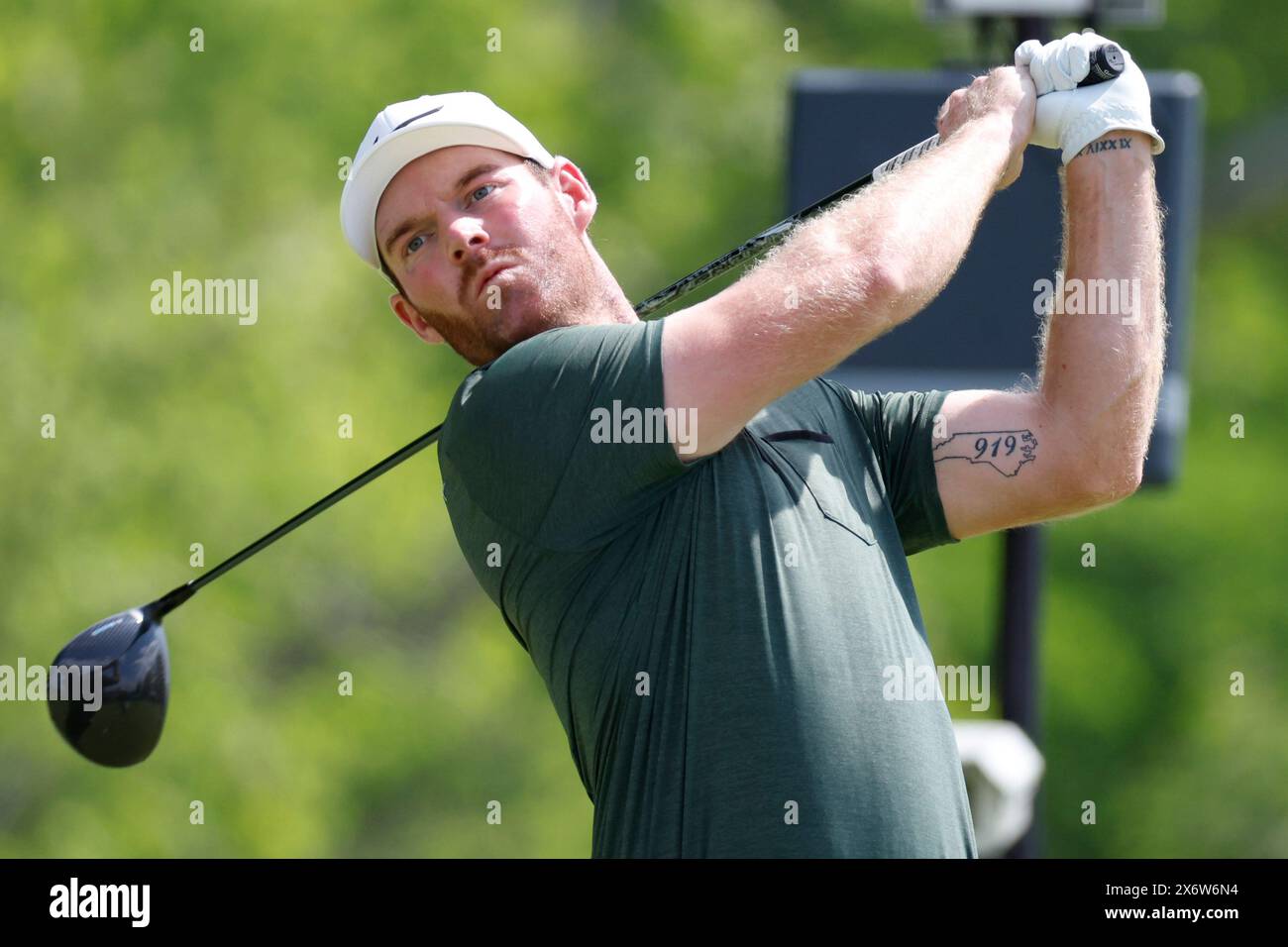LOUISVILLE, KY - MAY 16: Grayson Murray hits a tee shot on No. 5 during ...