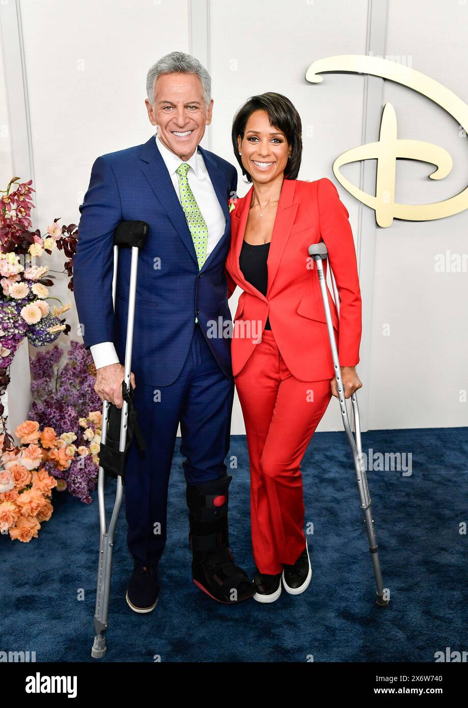 Bill Ritter, left, and Sade Baderinwa attend the Disney 2024 Upfront at ...
