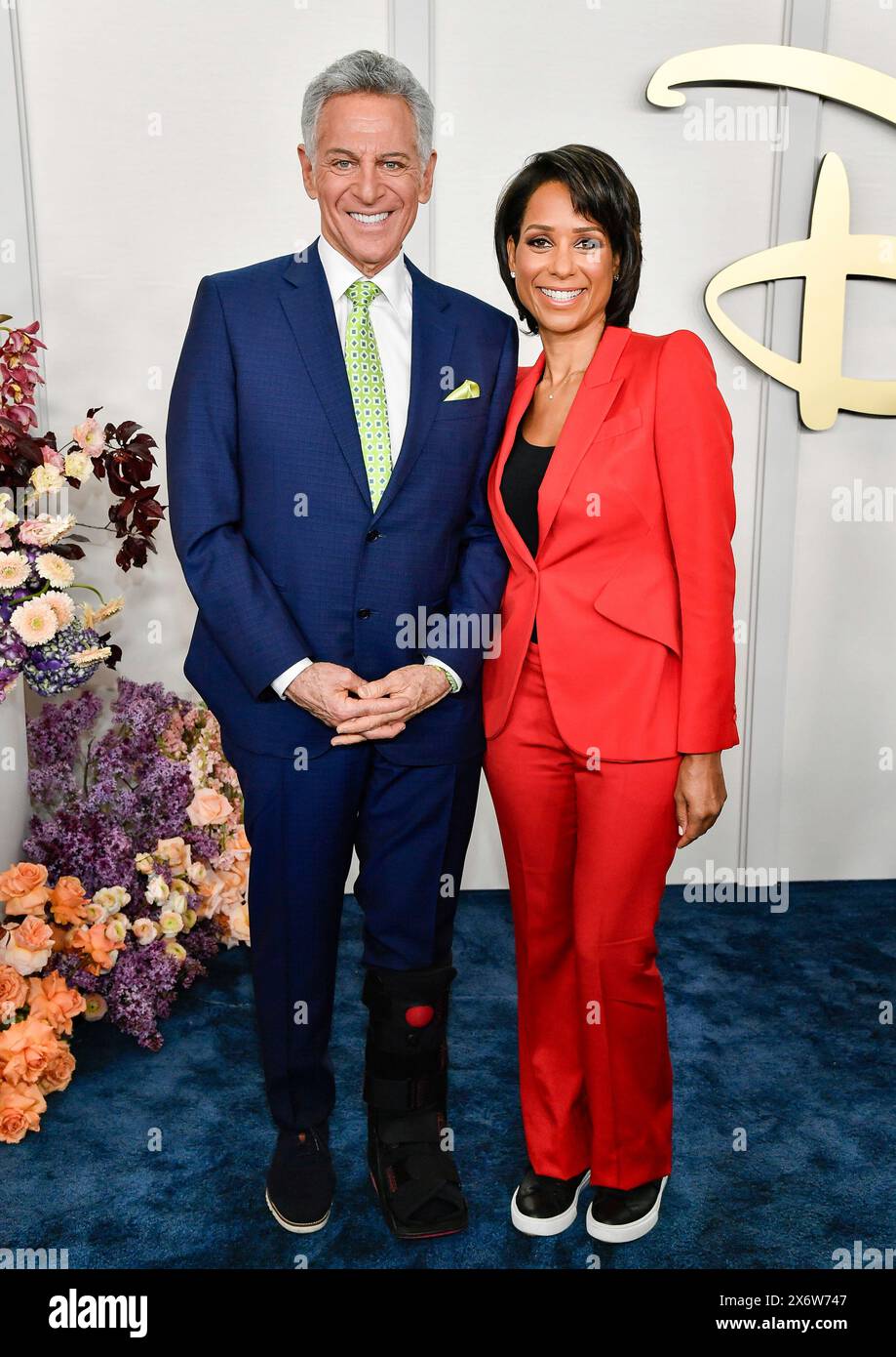 Bill Ritter, left, and Sade Baderinwa attend the Disney 2024 Upfront at ...