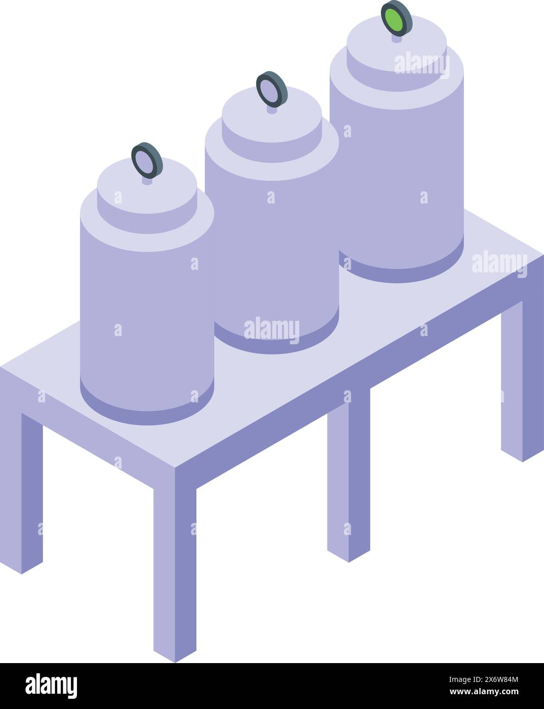 Vector illustration of three isometric industrial transformers on a ...