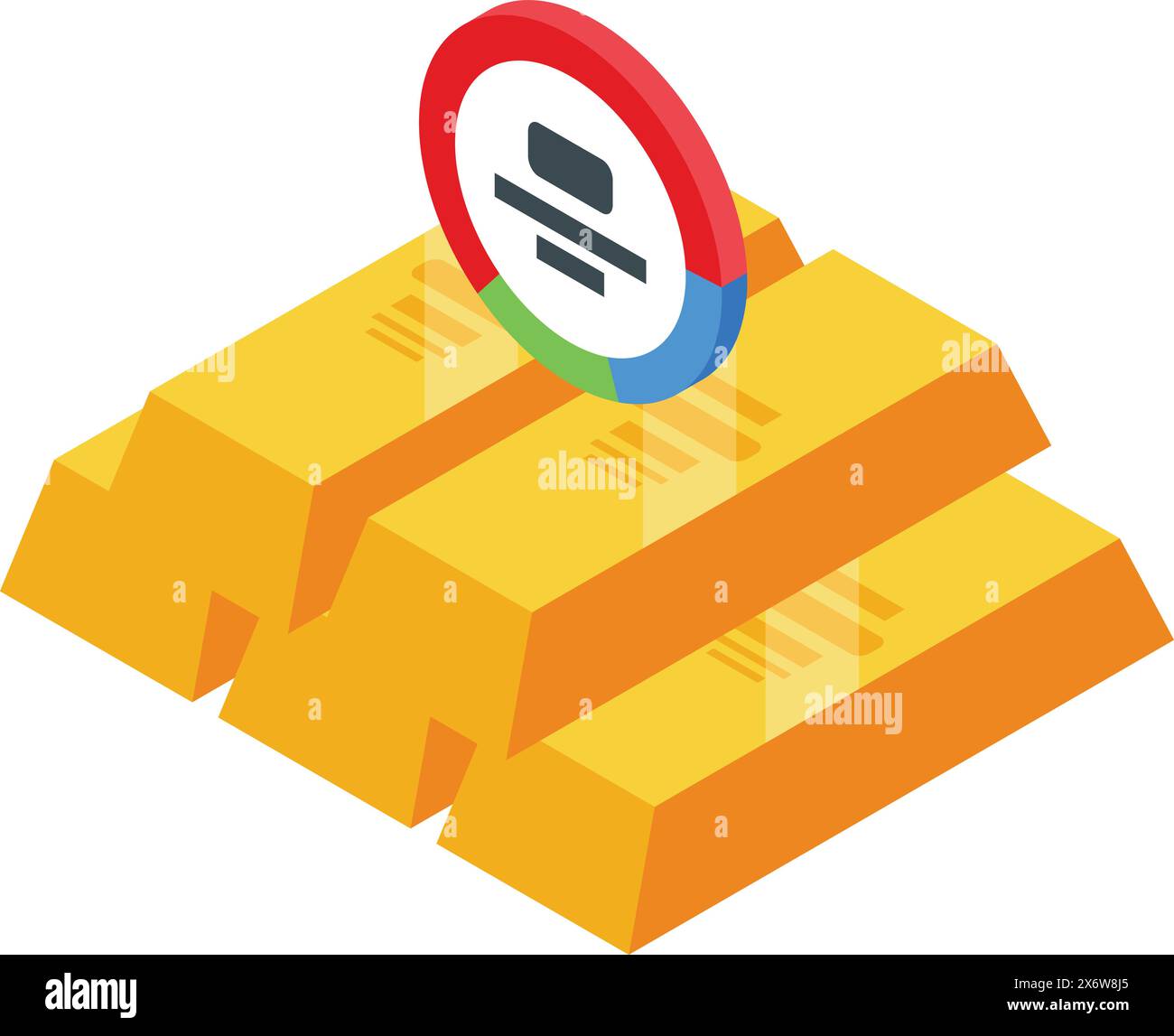 Creative image featuring gold bars with a no entry sign, symbolizing ...