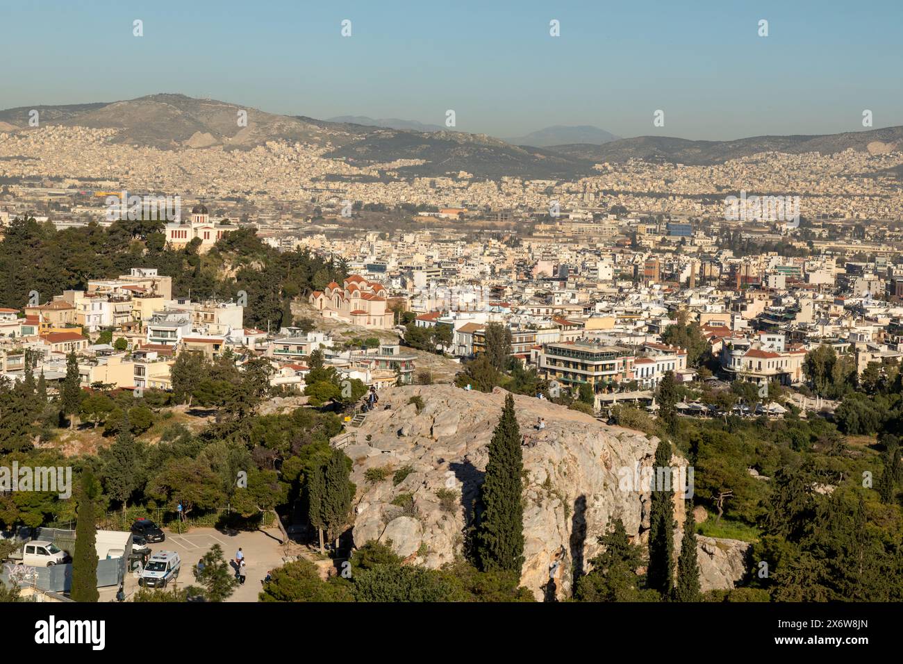 Athens city photographed from the Acropolis of Athens, Greece Stock ...