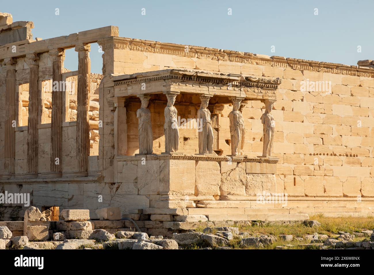 "Porch of the Maidens" (Caryatids), Erechtheion temple on the north ...
