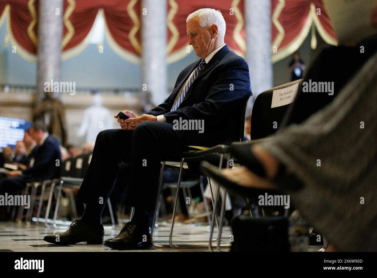 Washington DC. 16th May, 2024. Former US Vice President Mike Pence ...